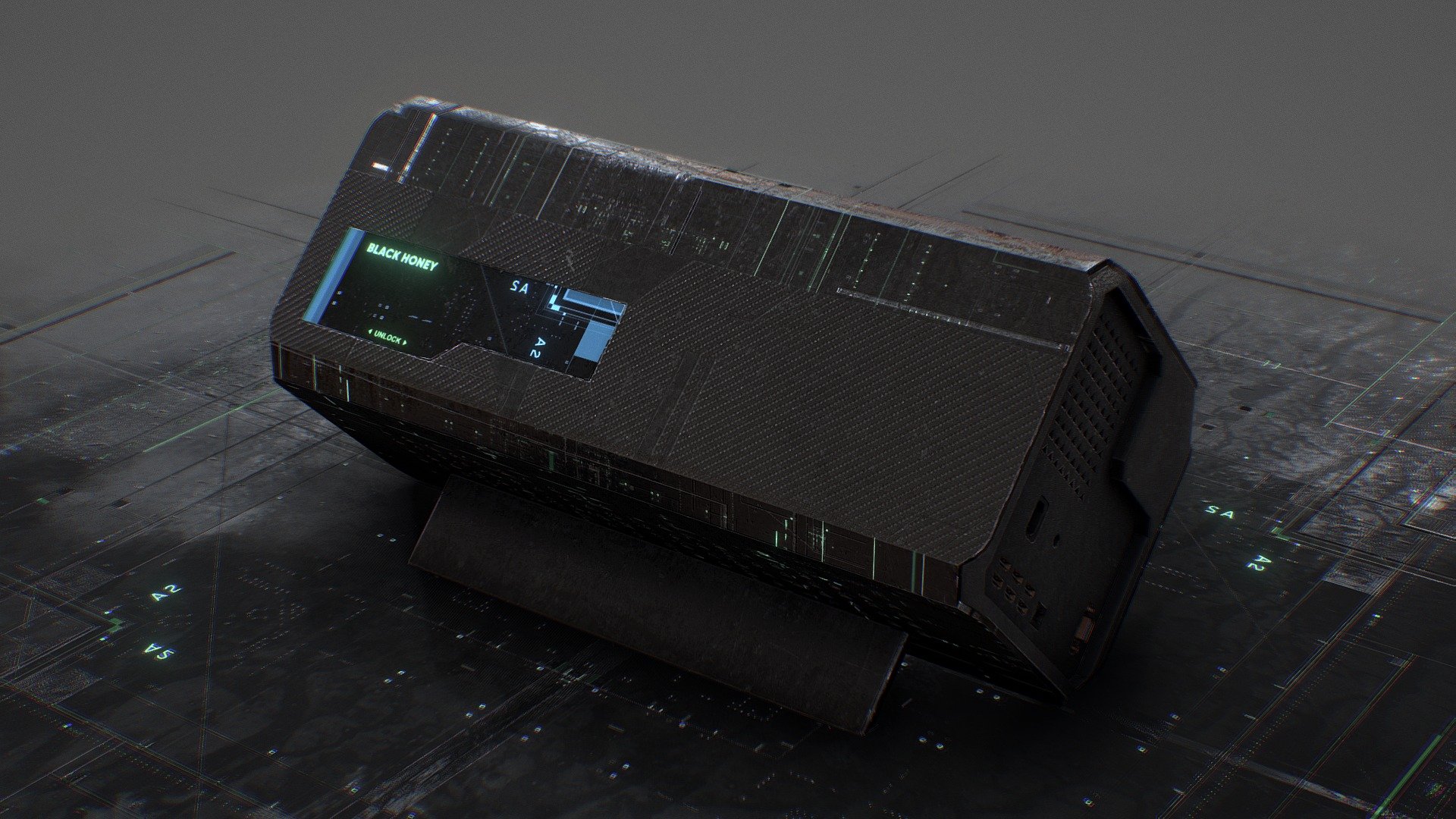 100K Views - SciFi Crate Container - Download Free 3D model by ...
