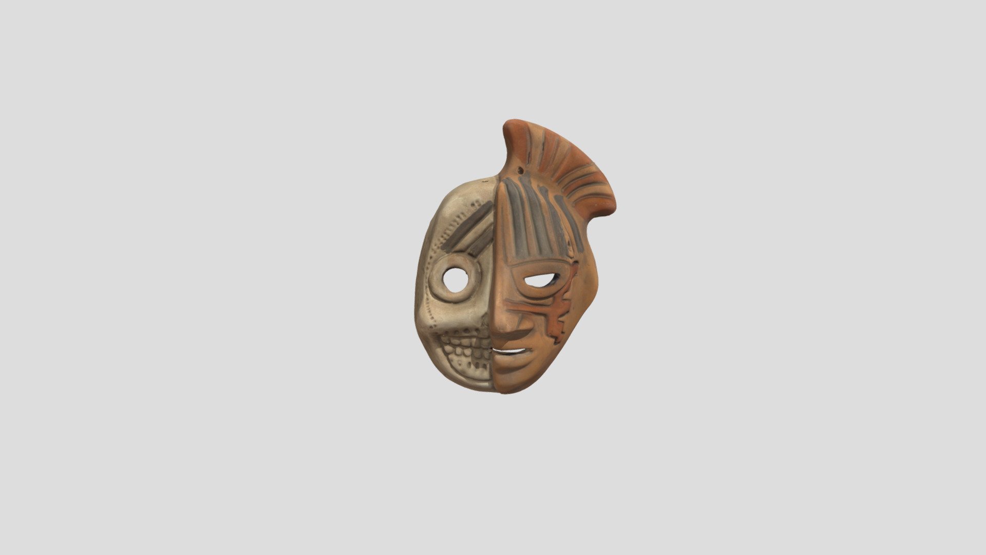 Aztec life and death mask - 3D model by Aberdeen City Libraries ...