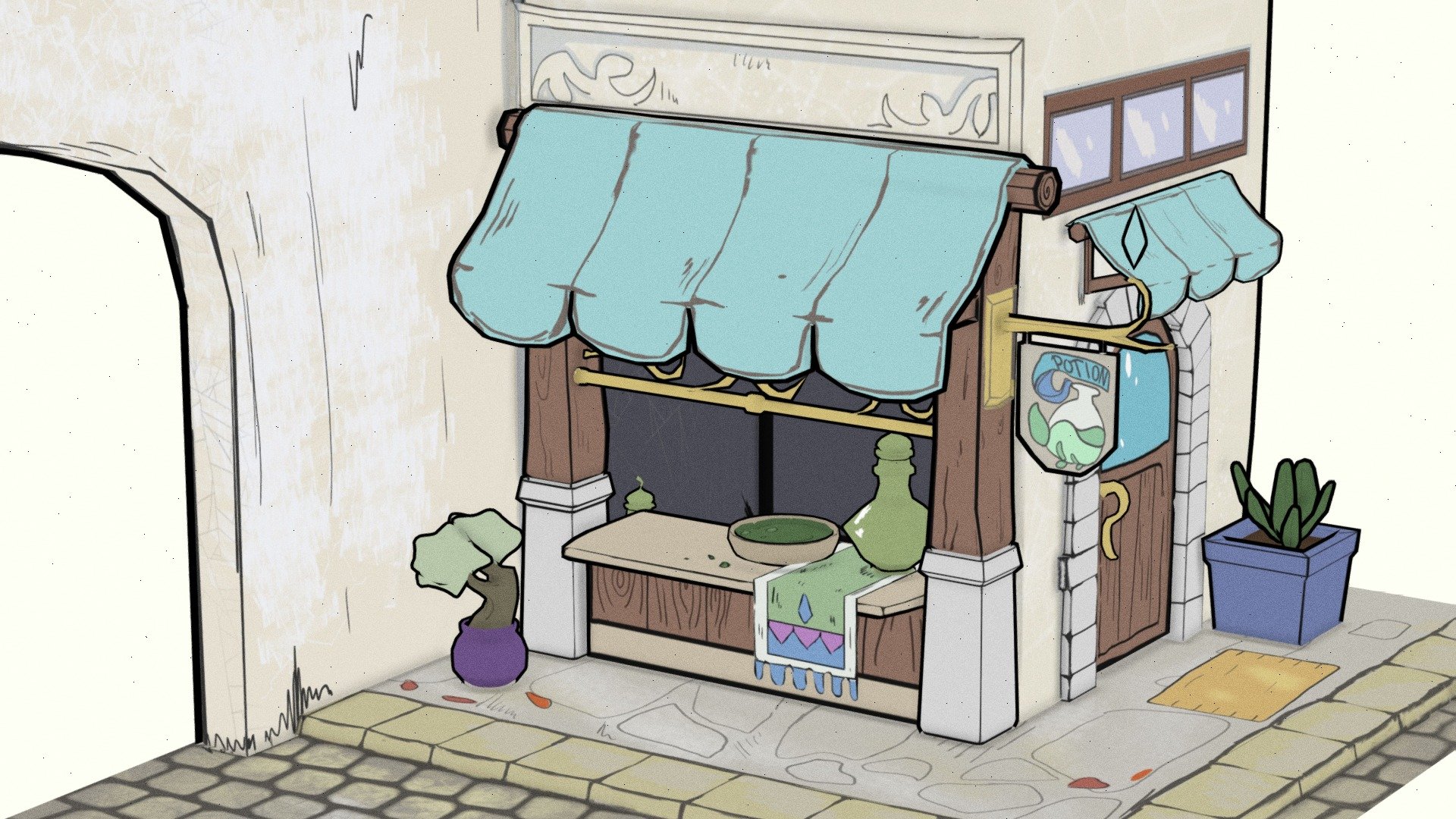 Corner Shop - Download Free 3D model by MiwhyMiwh [1c891e6] - Sketchfab