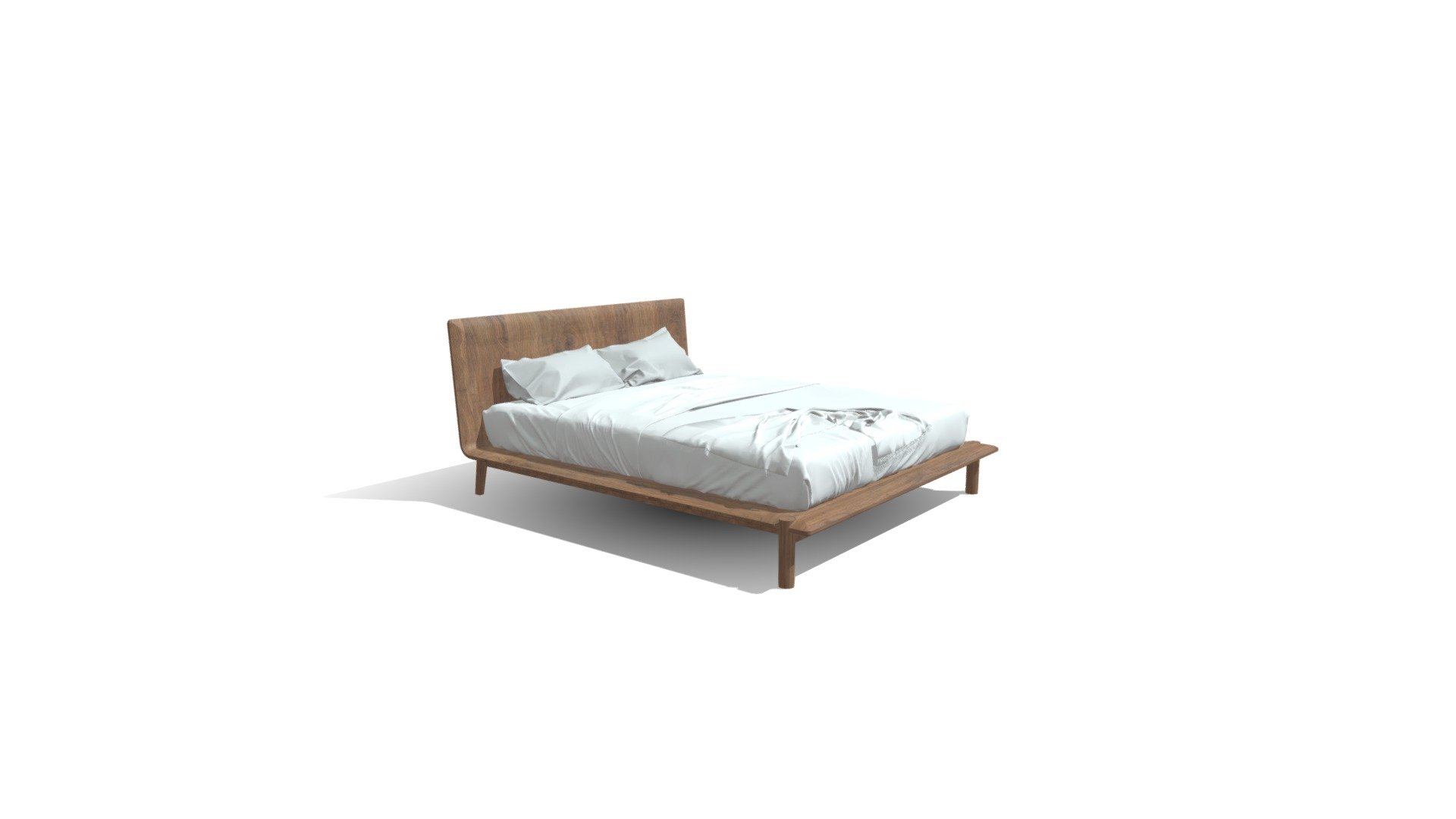 Wooden Bed - 3D model by didwania [1c89c1d] - Sketchfab