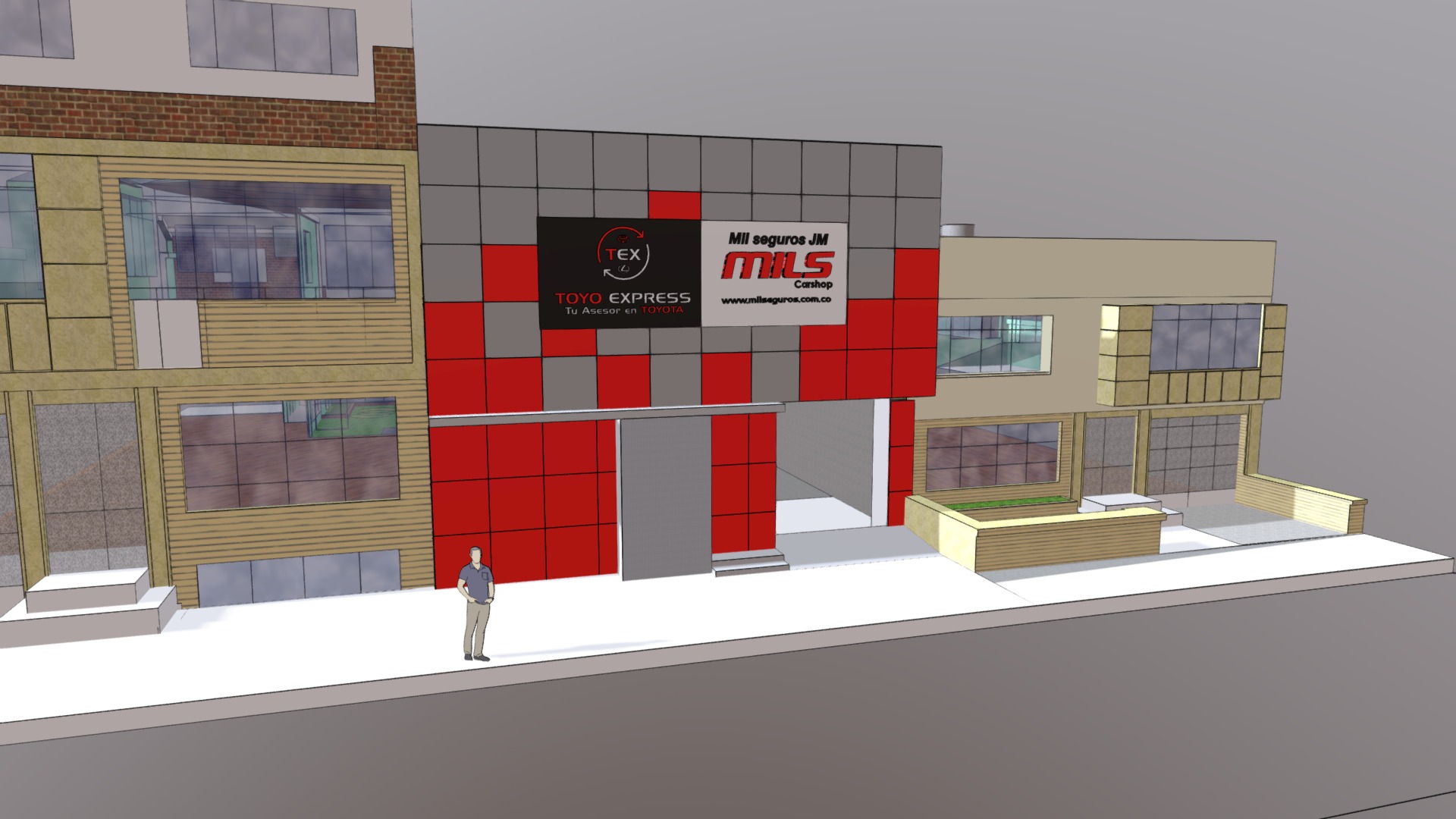 acm fachada - 3D model by arquitecturapublisos [1c8cbf1] - Sketchfab