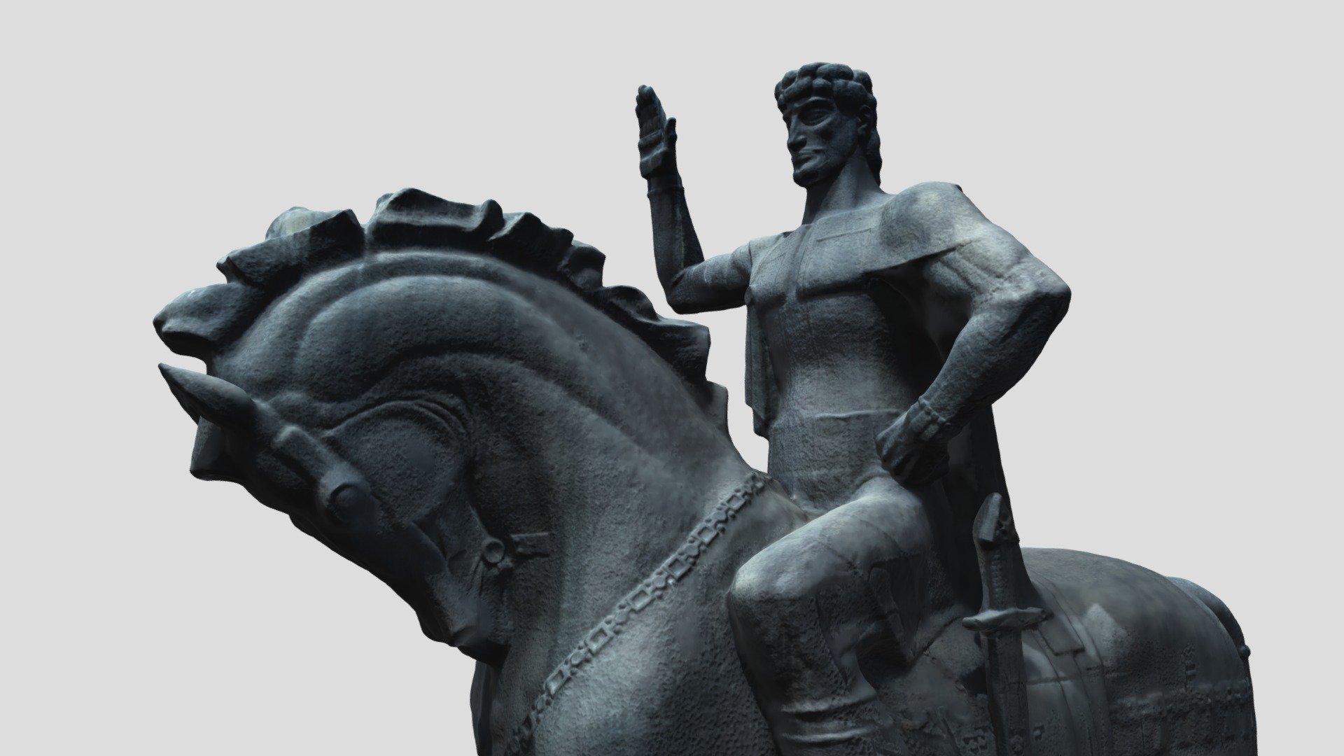 King Vakhtang Gorgasali Statue in Old Tbilisi - Download Free 3D model ...