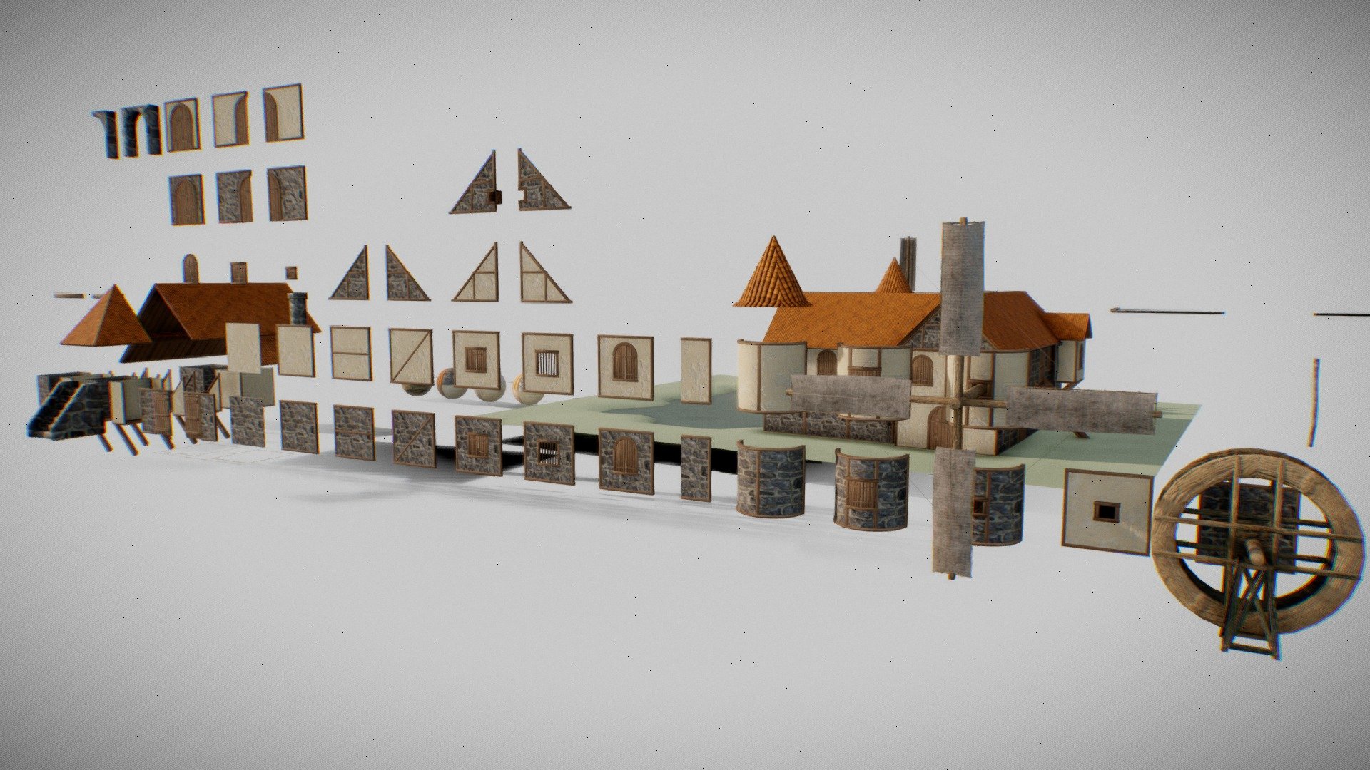 Modular Medieval House - Buy Royalty Free 3D model by DonikXD [1c92b10 ...