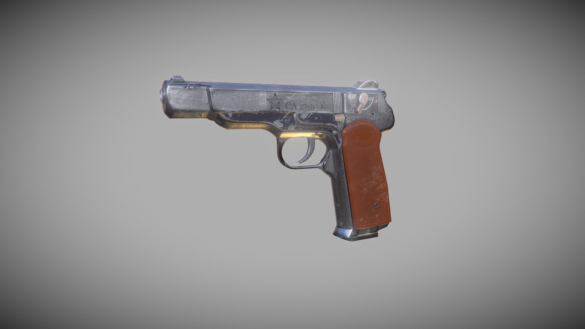 (Stechkin pistol) APS | Free game ready asset - Download Free 3D model ...