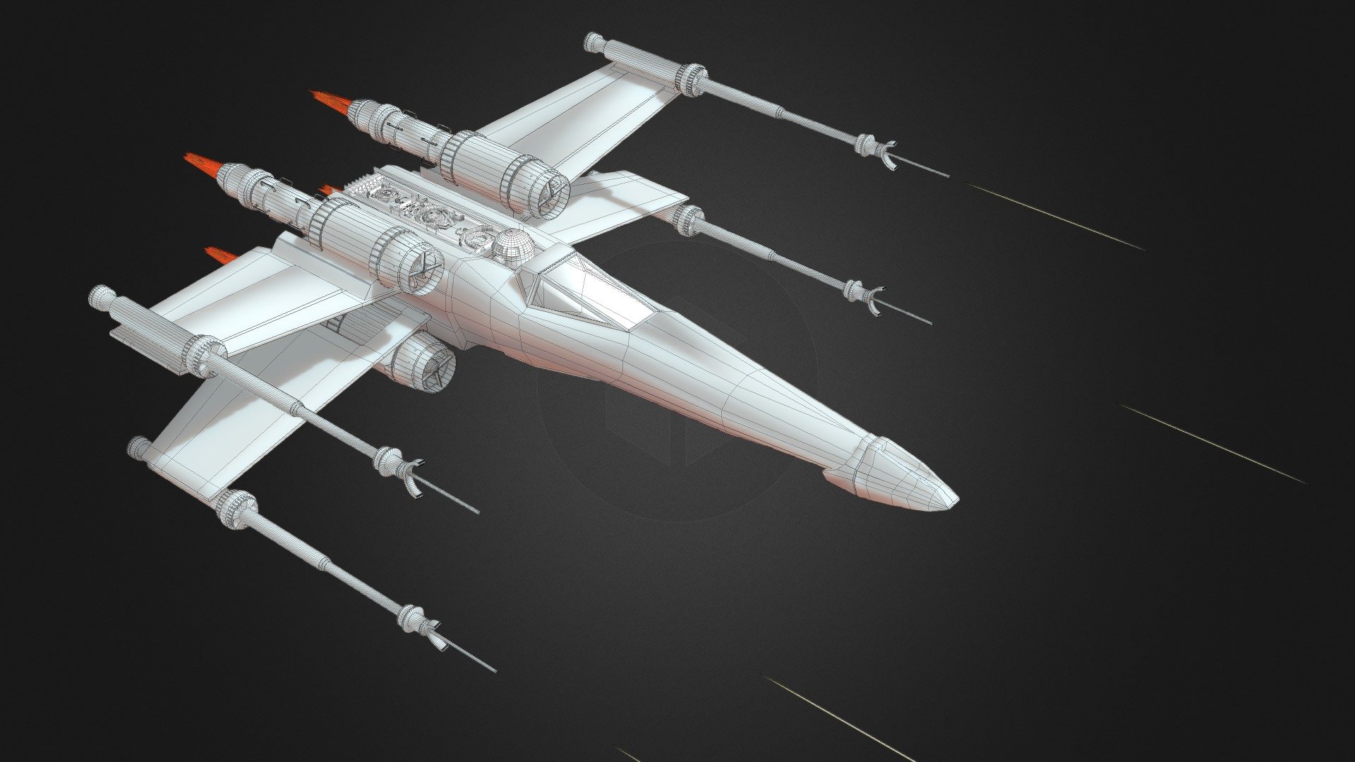 X-WING SKETCHFAB 1 - 3D model by vicenteup3D [1c98075] - Sketchfab