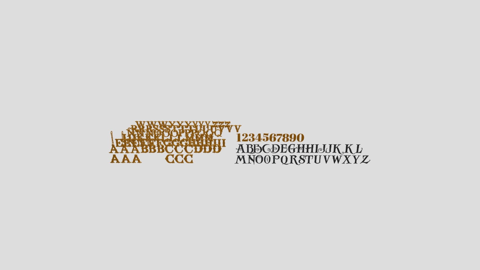 Letters and numbers. - 3D model by AnimArt3D (@Anim_Art_3D) [1c9a89f ...
