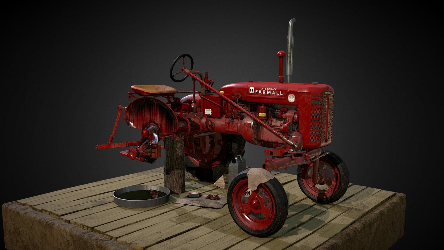 Farmall Super A - 3D model by Pierre Viau (@pierreviau) [1c9e0d1 ...