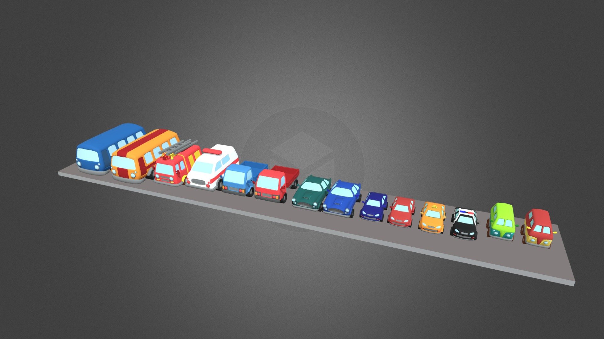 Clay City: Stylized Vehicles Pack - Buy Royalty Free 3D model by ...