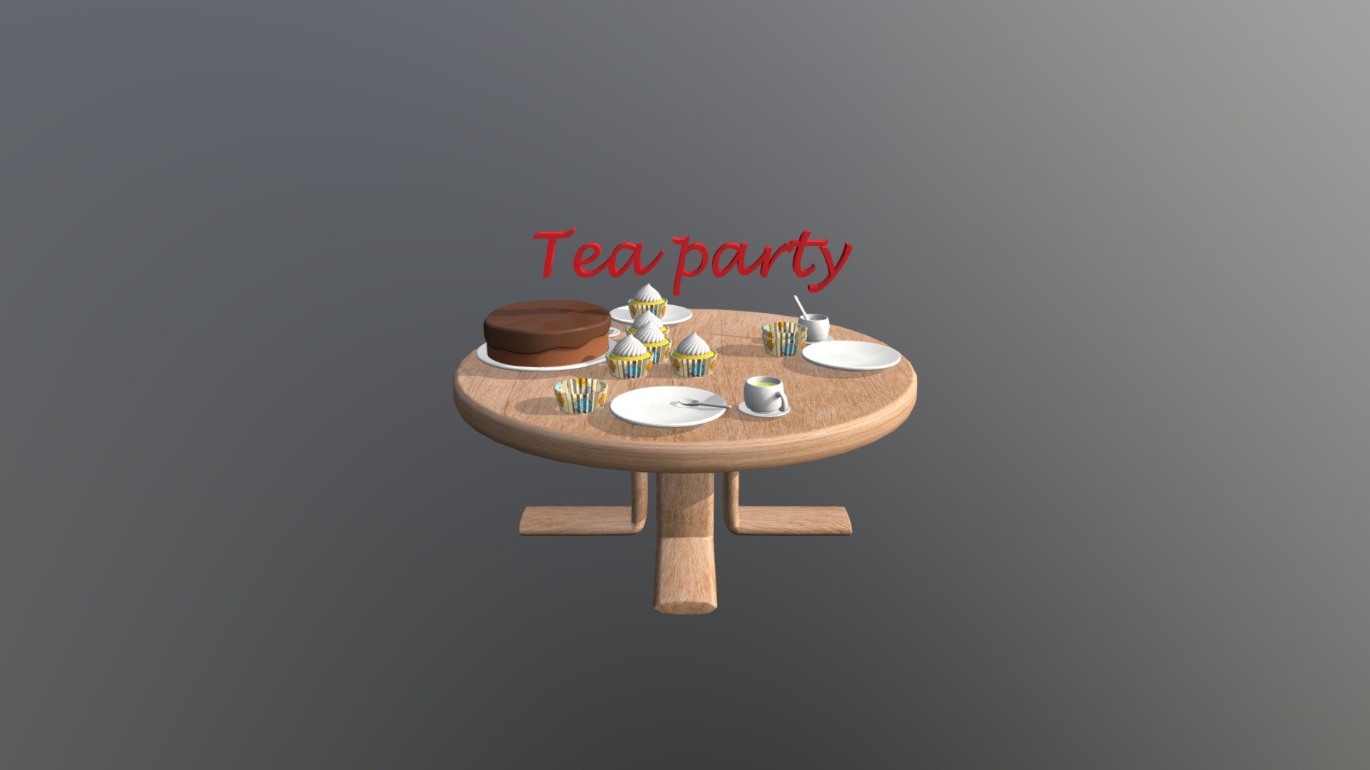 Tea Party - 3D model by Redra_War [1c9e9e2] - Sketchfab