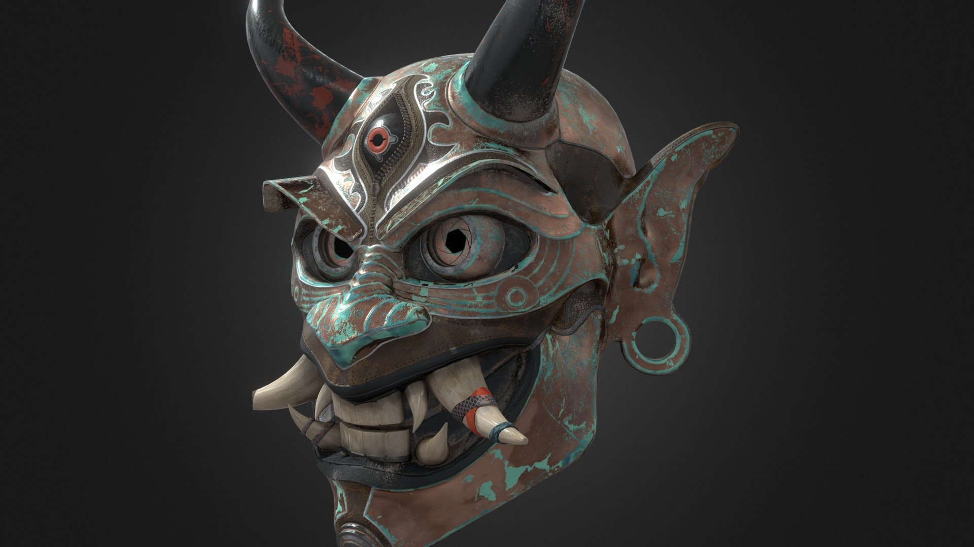 Steampunk Oni Mask - 3D model by Liliana Ryszewska (@dragengyrr ...