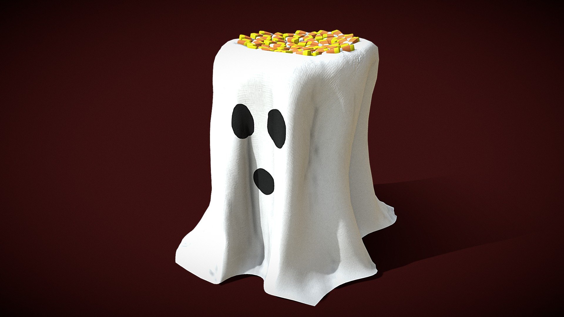 Ghost Table with Candy Corns - Buy Royalty Free 3D model by ...