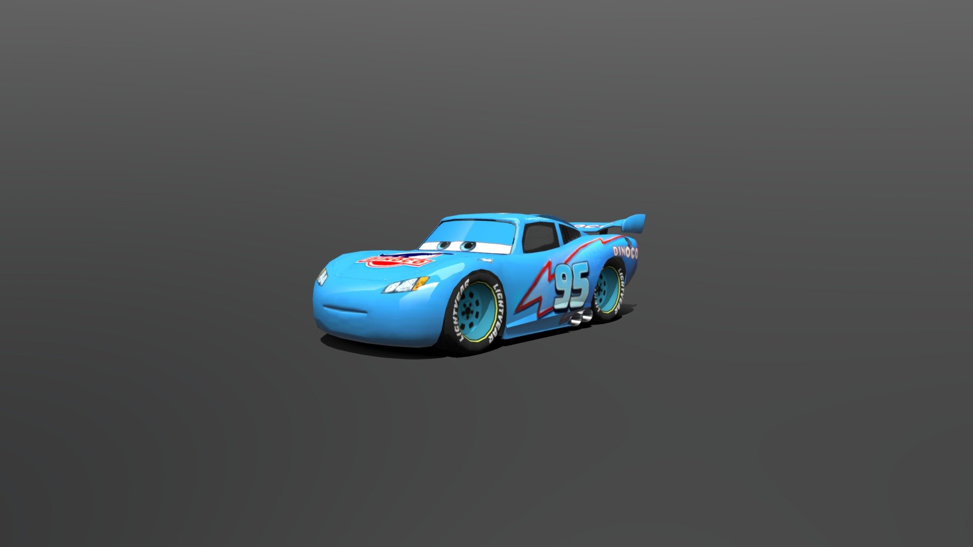 Cars 2 Lightning McQueen Dinoco - Download Free 3D model by Relâmpago ...