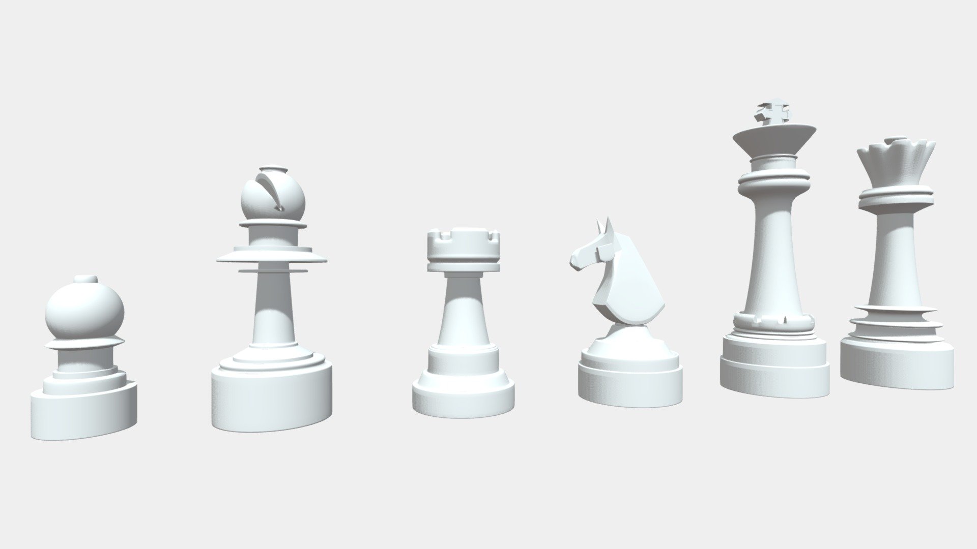 Set Of Chess Pieces - Download Free 3D model by FobosDS [1ca6877 ...