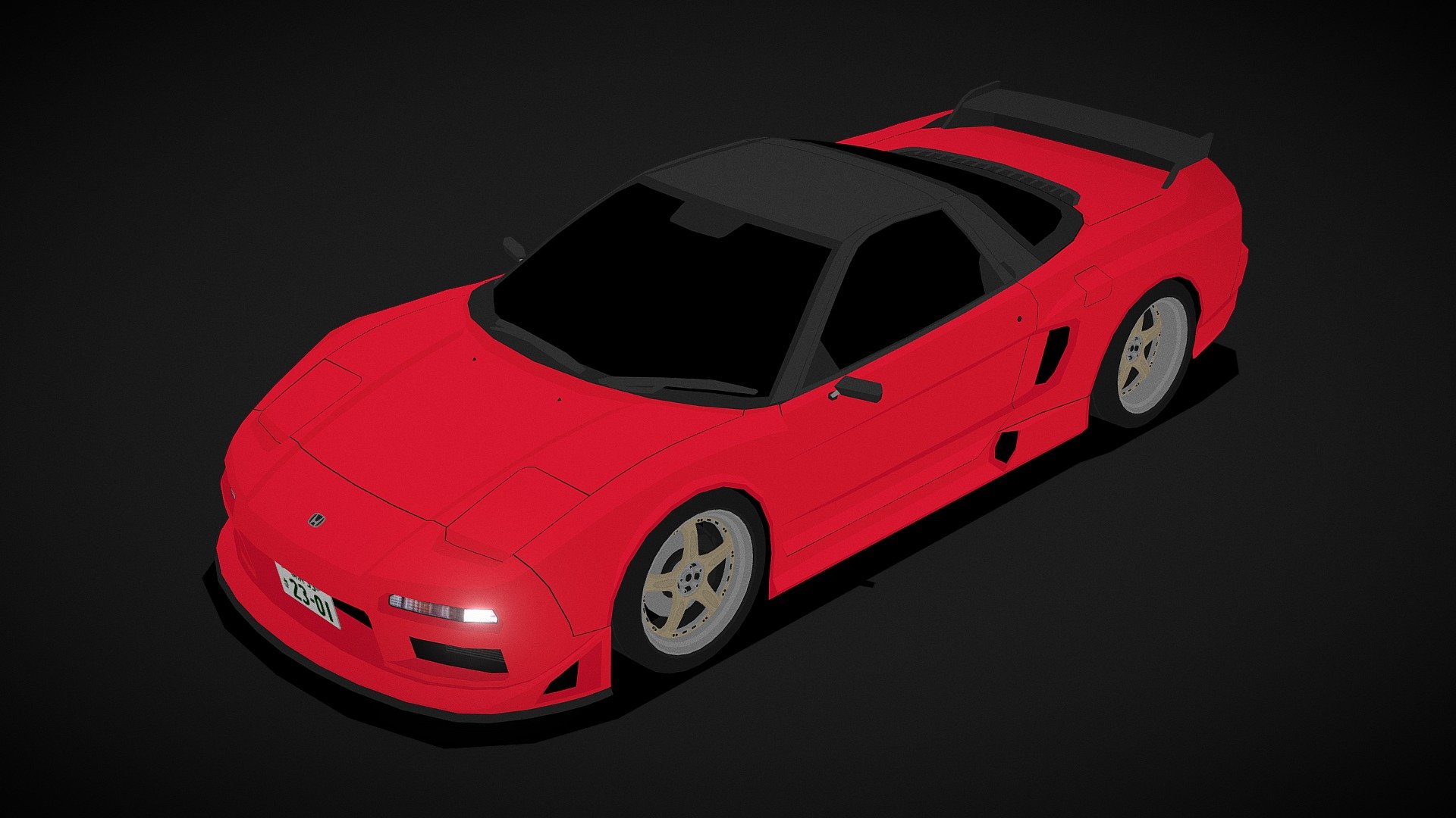 '90 Honda NSX Flat-Shaded - Download Free 3D model by S.K ...