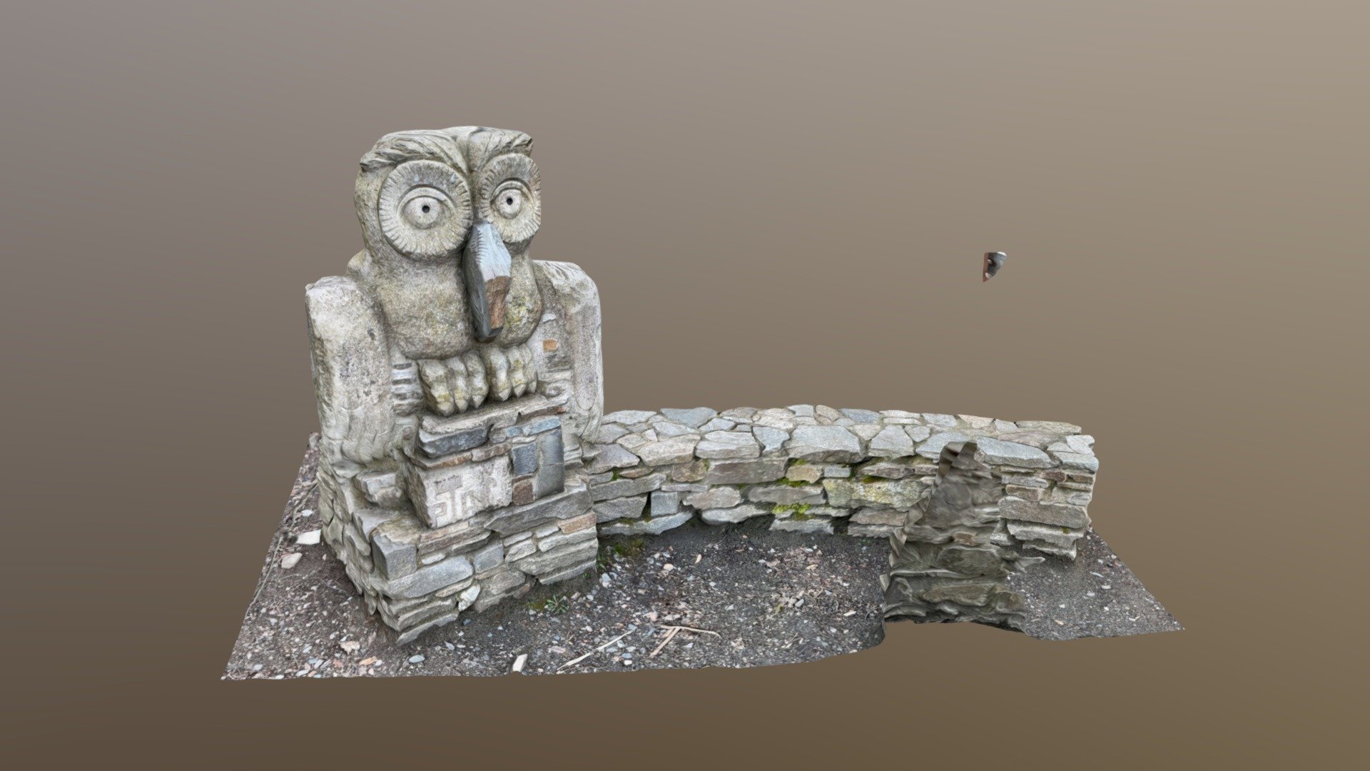 stone statue of an owl - Buy Royalty Free 3D model by Thomas Binder ...