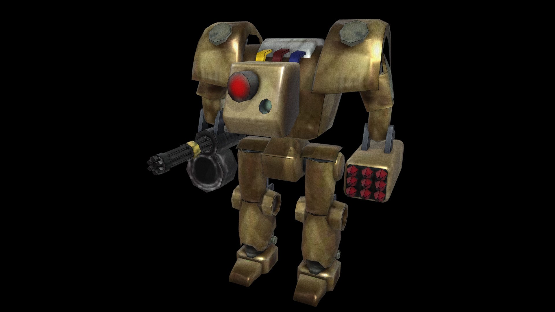 Fallout 2 Sentry Bot MK-1 (low poly) - Download Free 3D model by Götz ...