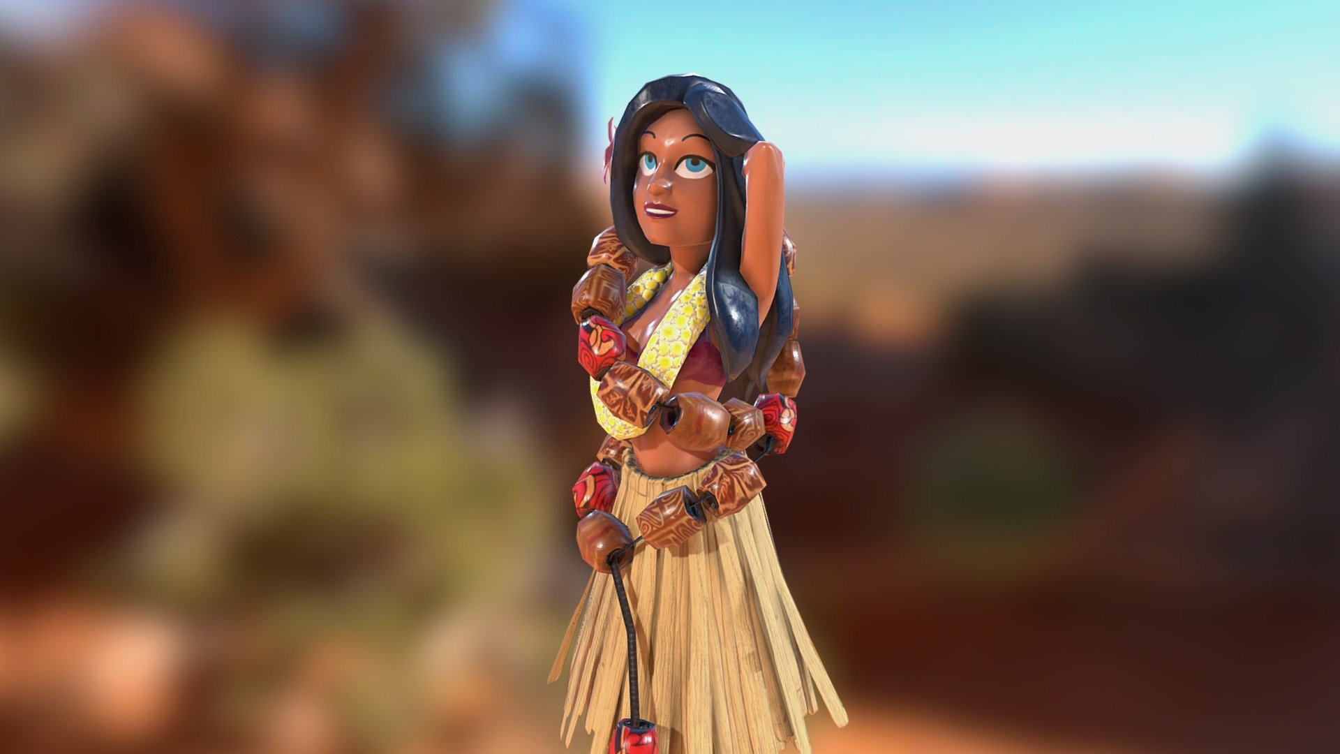 Hula Girl Bobble - 3D model by Fractured Veil (@paddlecreekgames ...