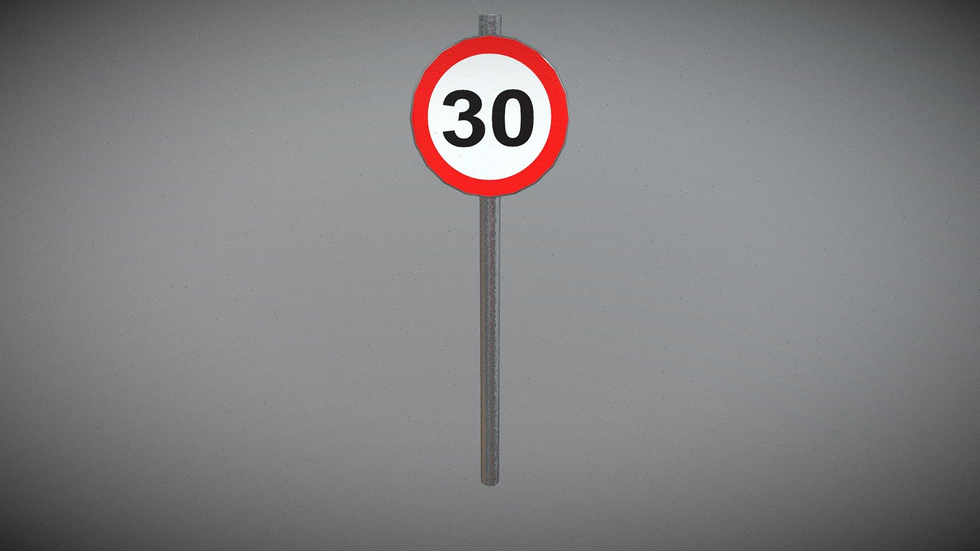 Maximum speed 30 traffic sign - Download Free 3D model by Dudzy ...