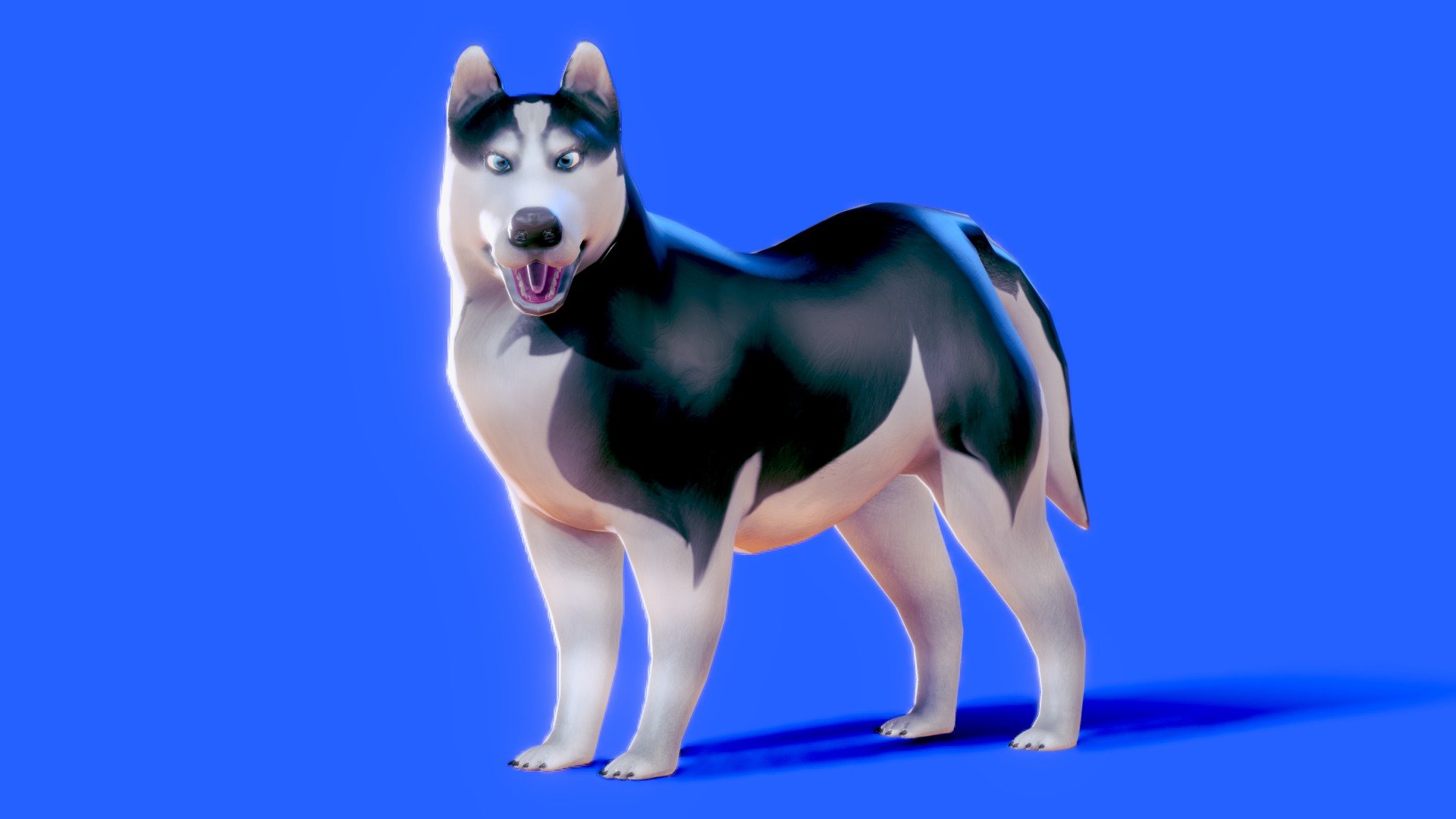 Low poly - Stylized dog - Siberian Husky - Buy Royalty Free 3D model by ...