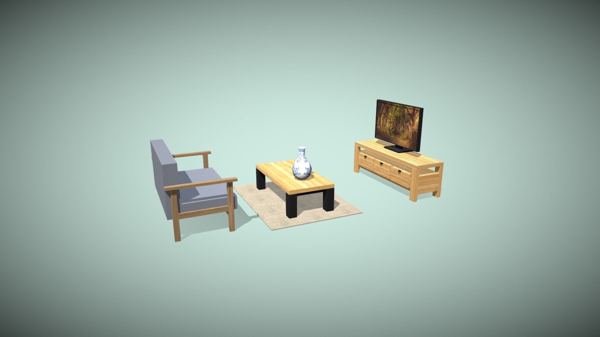 living_room - Download Free 3D model by kyopstl [1cbaf59] - Sketchfab