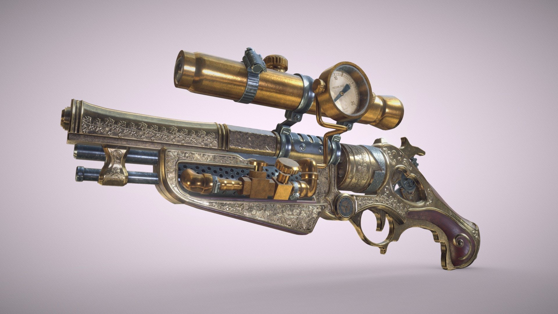 SteamPunk Gun - Buy Royalty Free 3D model by dionne [1cbb26f ...