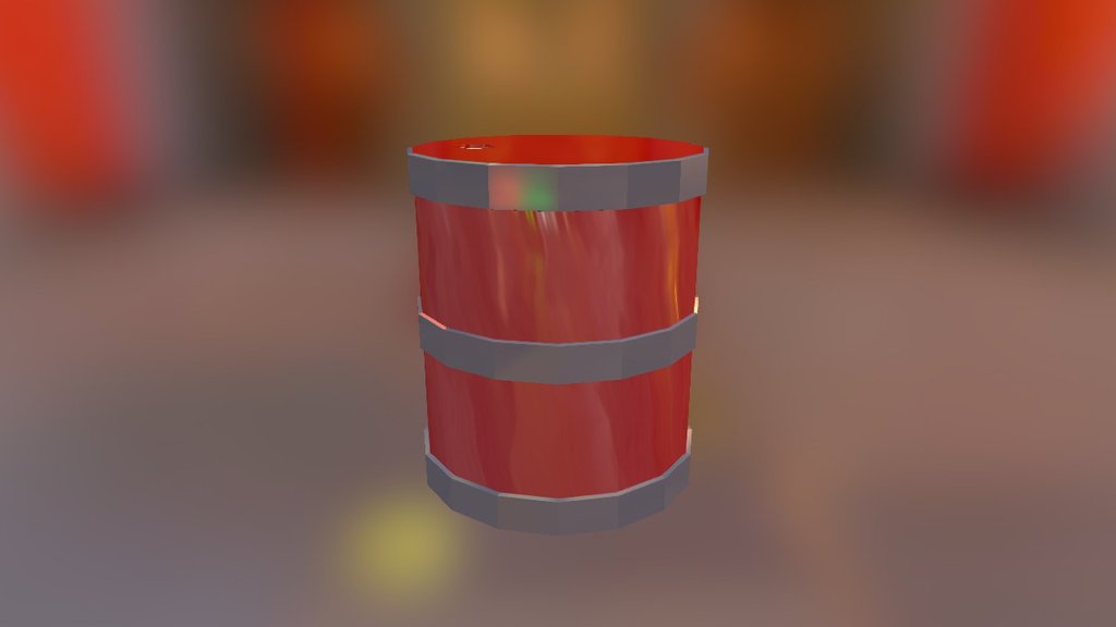 Barrel_red_v1 - 3D model by s4ndw1ch [1cc23a8] - Sketchfab