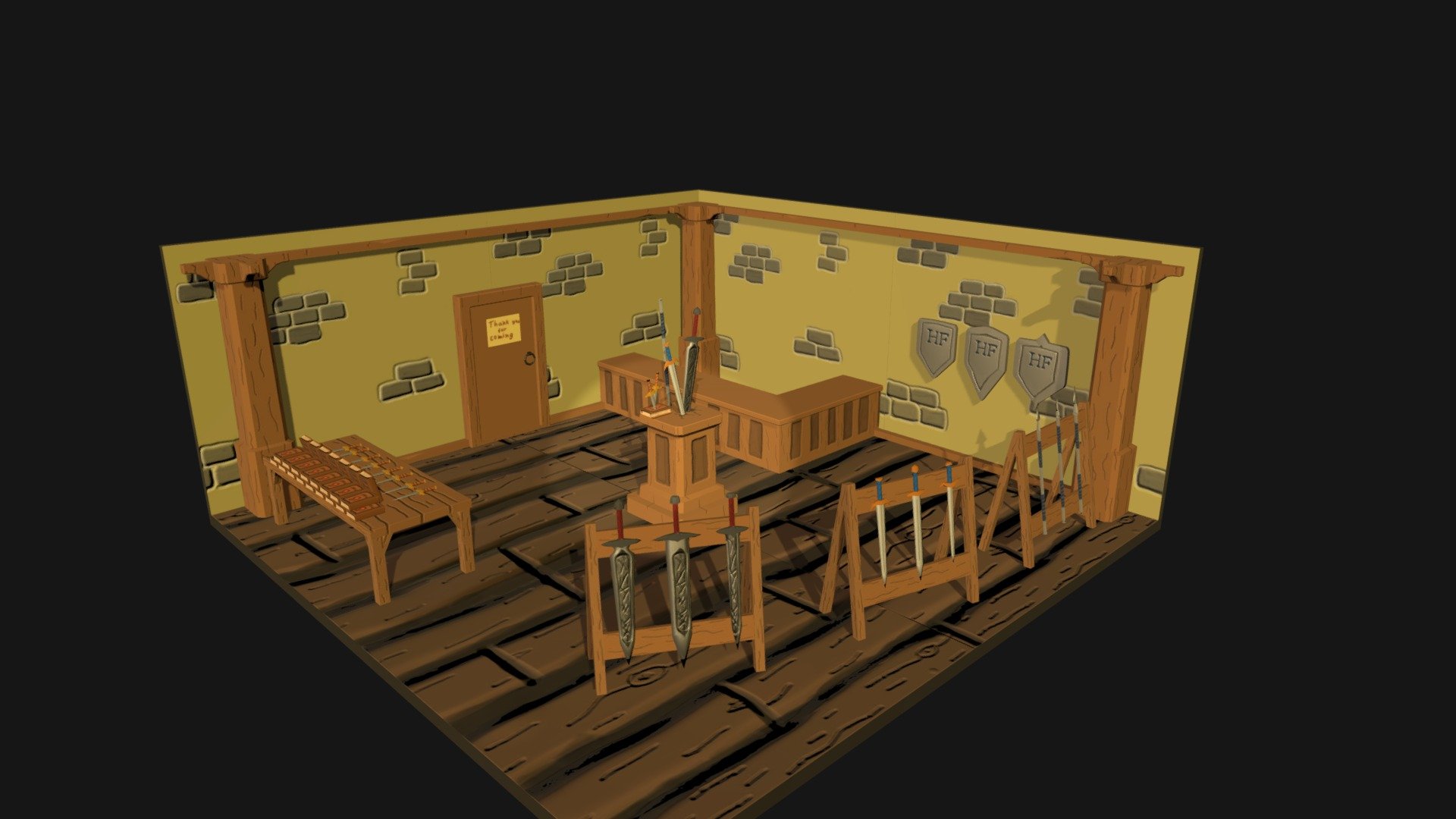 Fantasy Weapons Shop - 3D model by DLtRC_87 [1cc3558] - Sketchfab