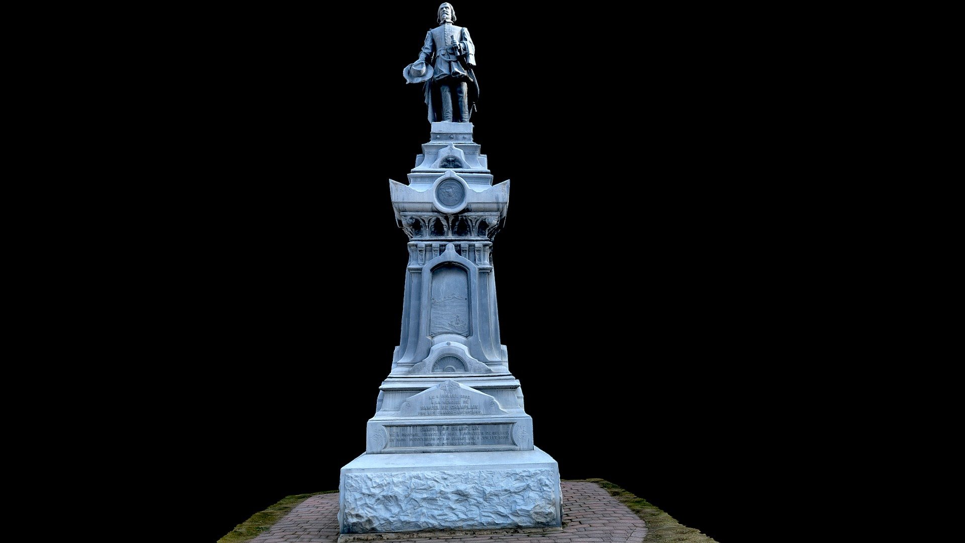 Samuel de Champlain Statue Champlain NY - Download Free 3D model by ...