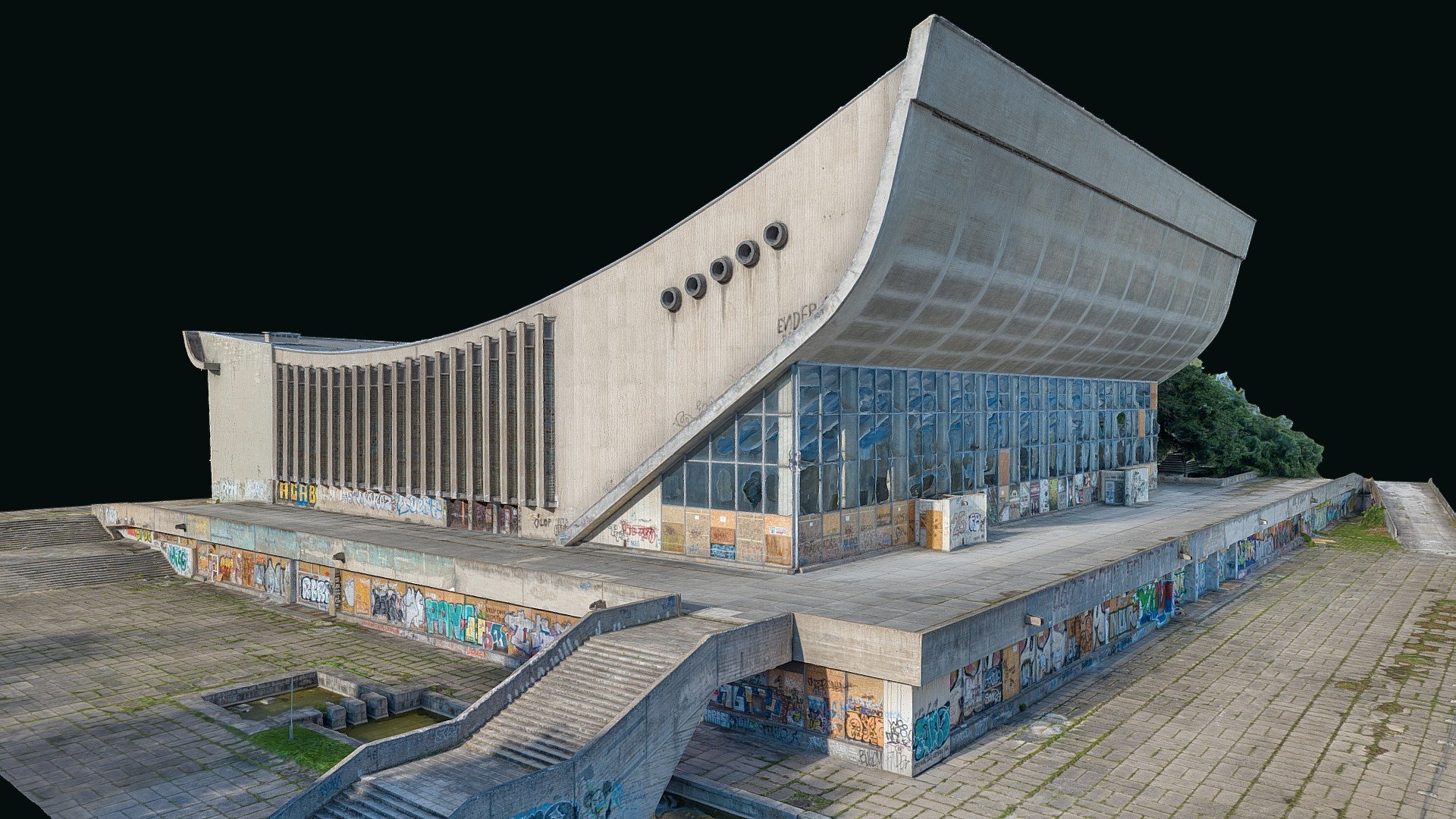 Abandoned Vilnius Palace of Concerts and Sports - Buy Royalty Free 3D ...
