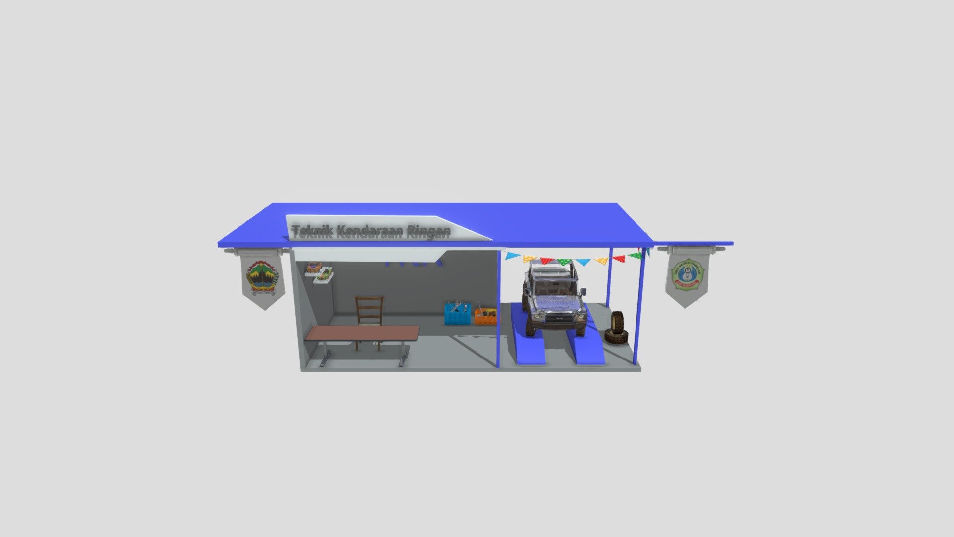 TKR Booth - Download Free 3D model by AqilMaulana [1cd3339] - Sketchfab