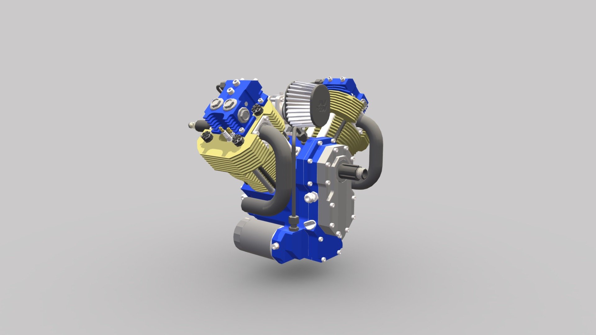 Engine V Twin Revision - 3D model by sytech [1cd44d9] - Sketchfab