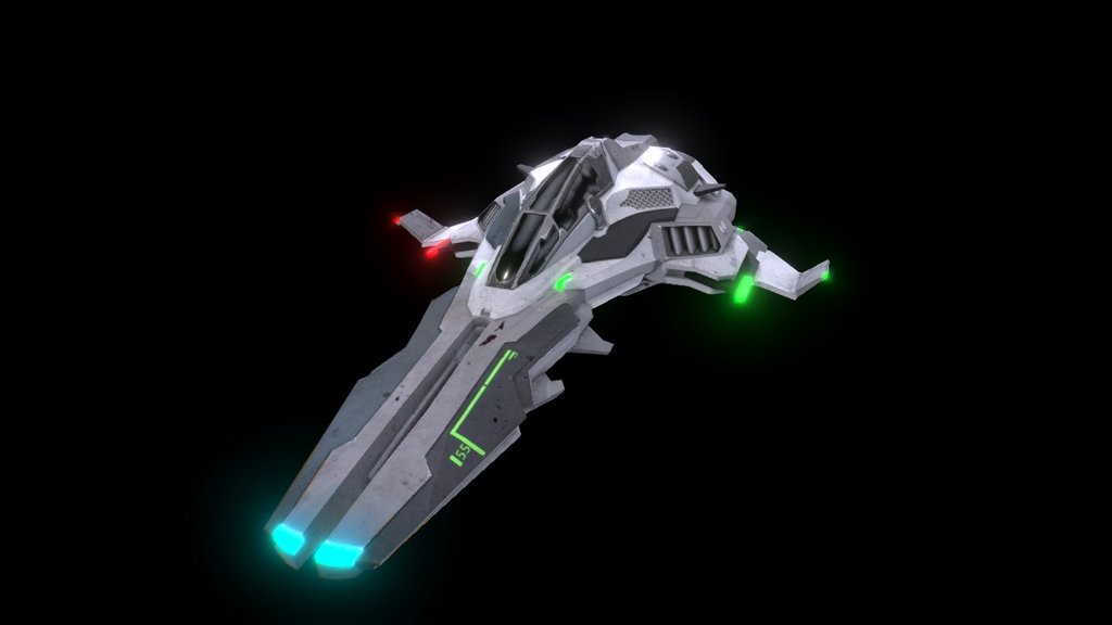Low Poly Space ship - 3D model by vbrush [1cd4e2b] - Sketchfab