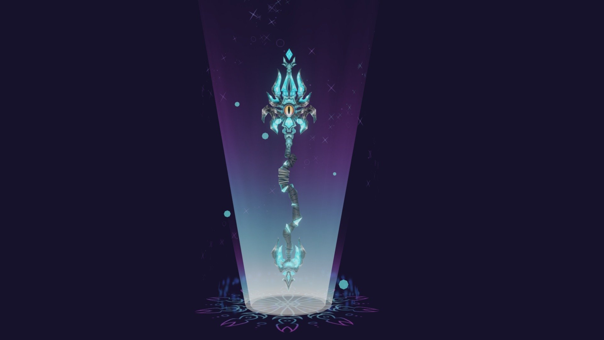 Ice Staff - 3D model by Myna (@myna_art) [1cd9218] - Sketchfab