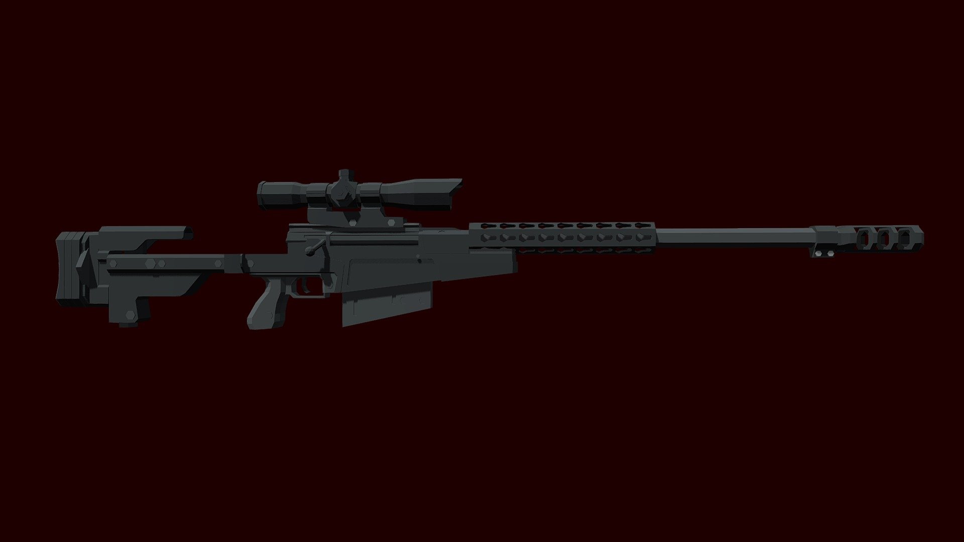 Low Poly AX-50 - 3D model by BLACKACTIVITY [1cd9675] - Sketchfab