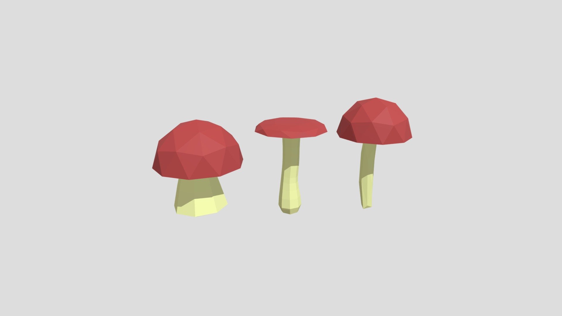 Low Poly Mushrooms - Download Free 3D model by elliothunter72 [1cdc1bd ...