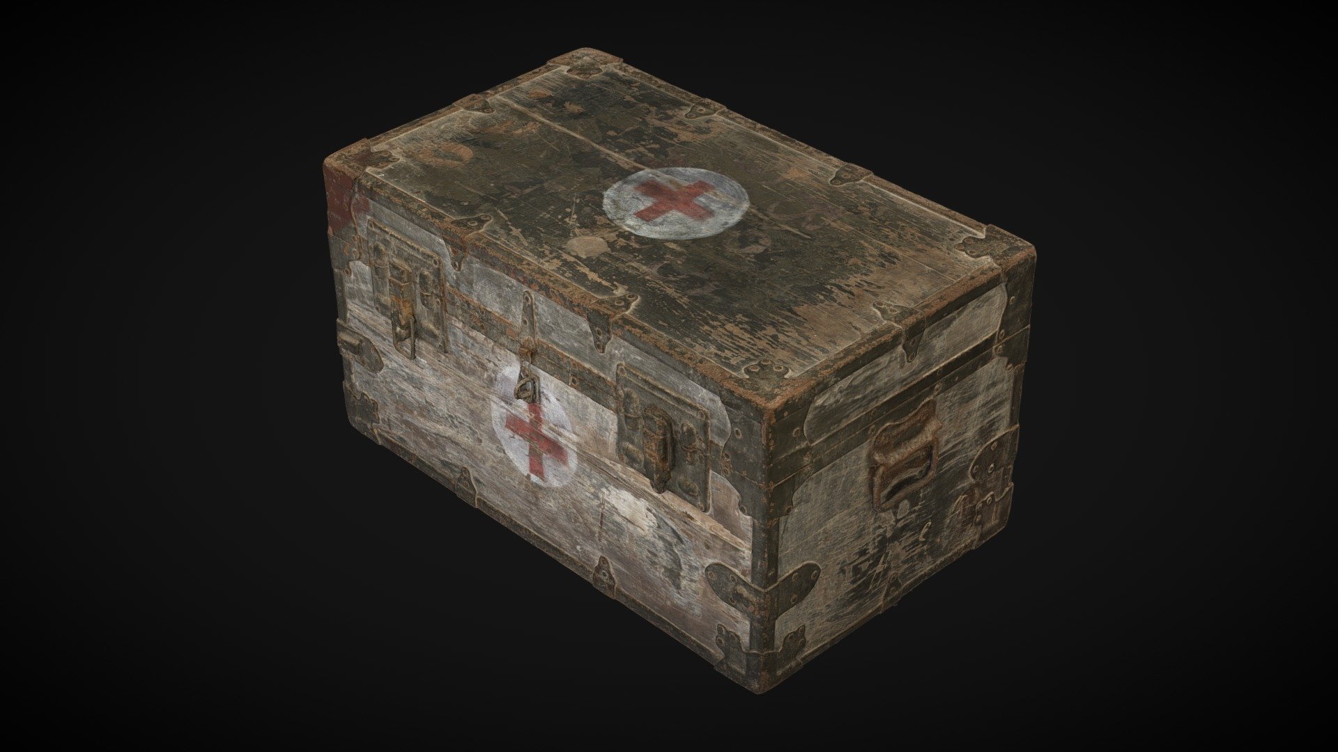 First aid kit, first-aid case, wooden case - Download Free 3D model by ...