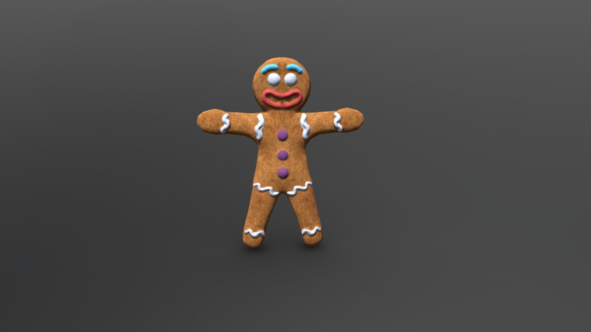 Gingerbread Man - 3D model by Bernardo Mónico (@bensdead) [1cdf285 ...