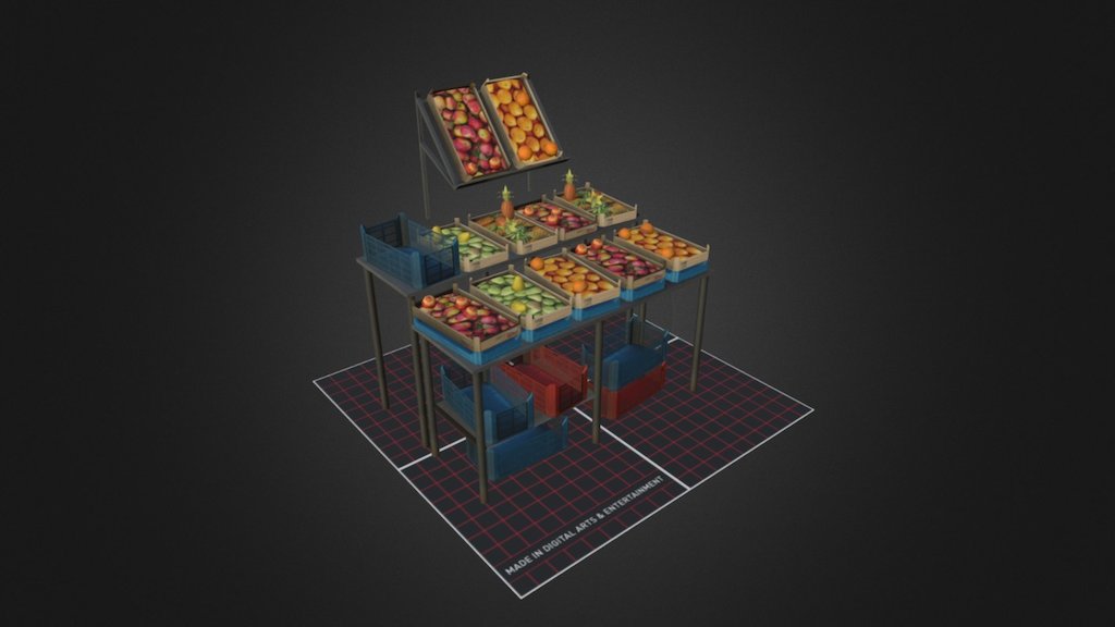 Fruit stand - 3D model by Allan De Paepe (@AllanDePaepe) [1ce7077 ...