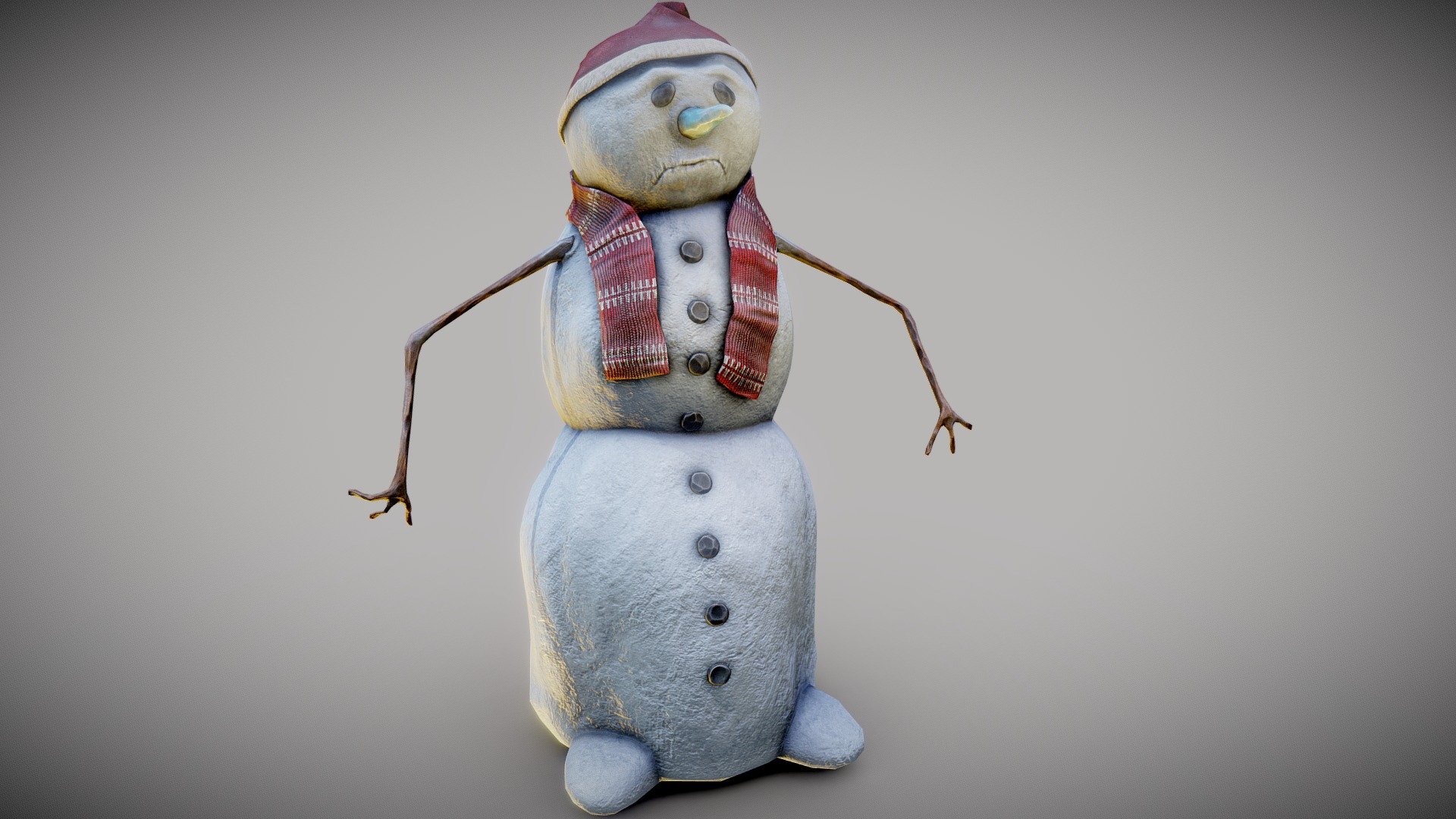 Snowman - 3D model by Shedmon [1cedb4b] - Sketchfab