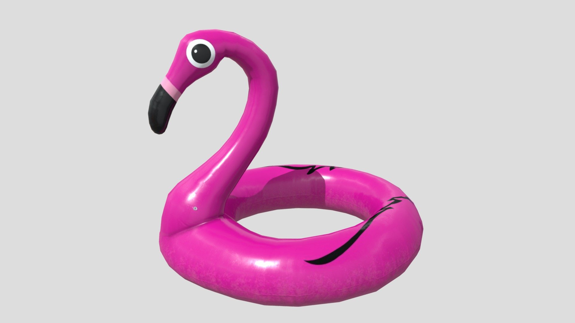 Inflatable Flamingo Pool Float Tube Toy - Buy Royalty Free 3D model by ...