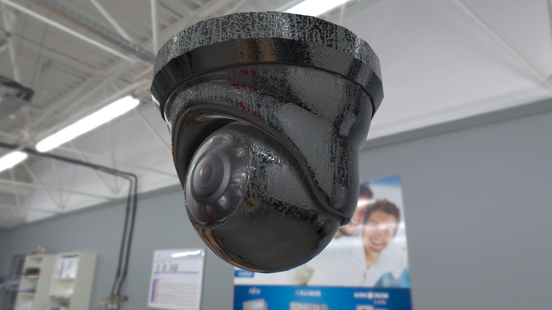 Ceiling Camera - Download Free 3D model by Marcin.Kwiatkowski [1cf07a7 ...