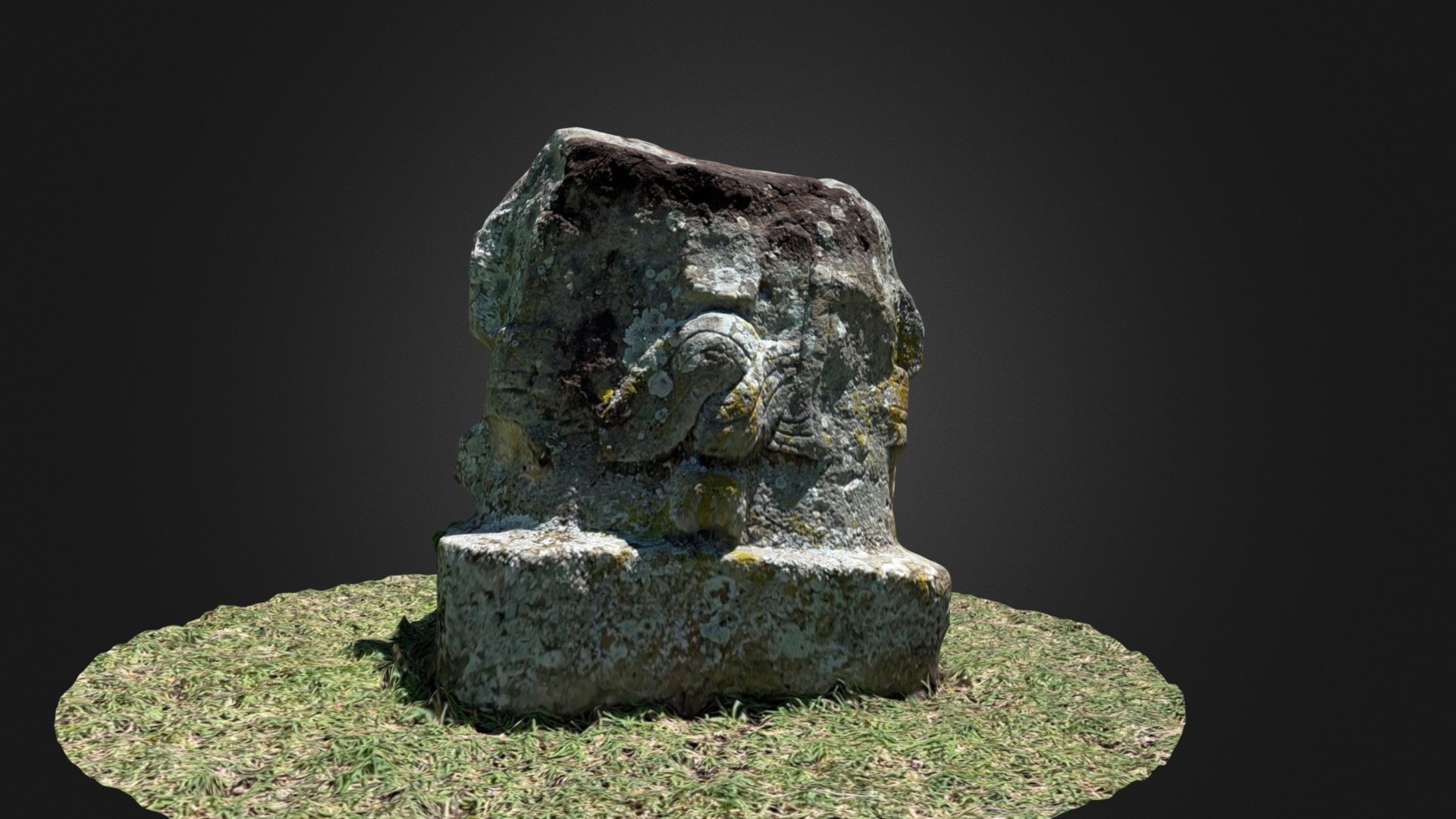Sculptured stone block, Copan - Download Free 3D model by ...