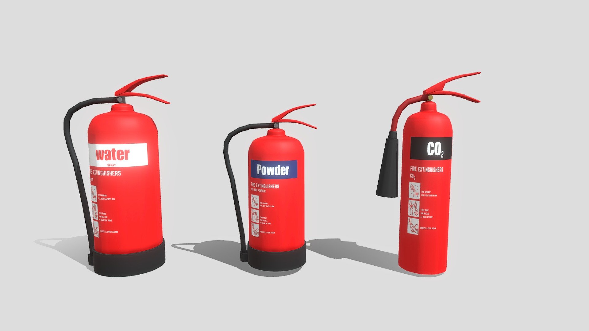 Fire Extinguishers - 3D model by 3LinesXRLead [1cfd37b] - Sketchfab