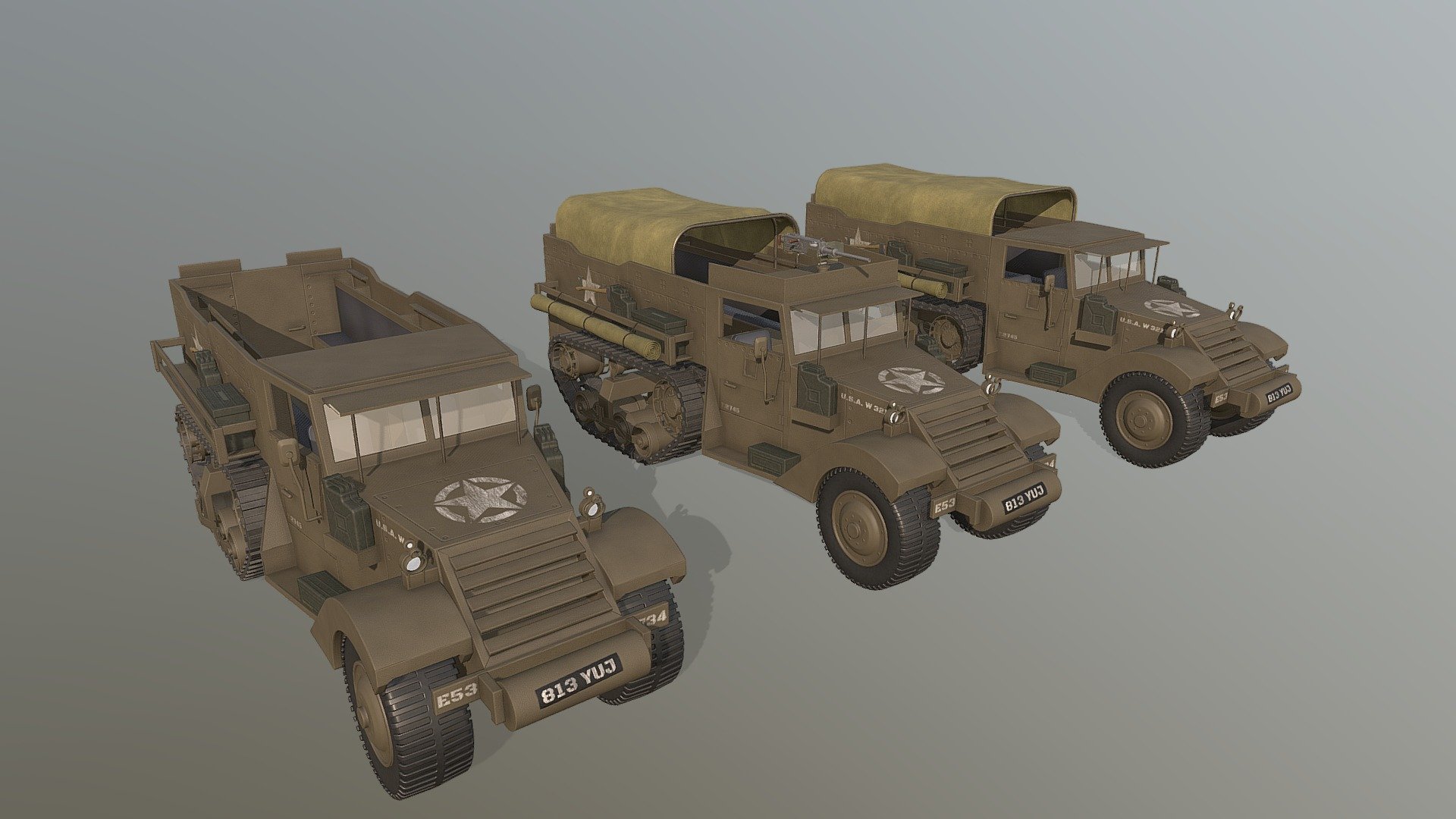 M3 Halftrack - Buy Royalty Free 3D model by Foxx Assets (@FoxxAssets ...