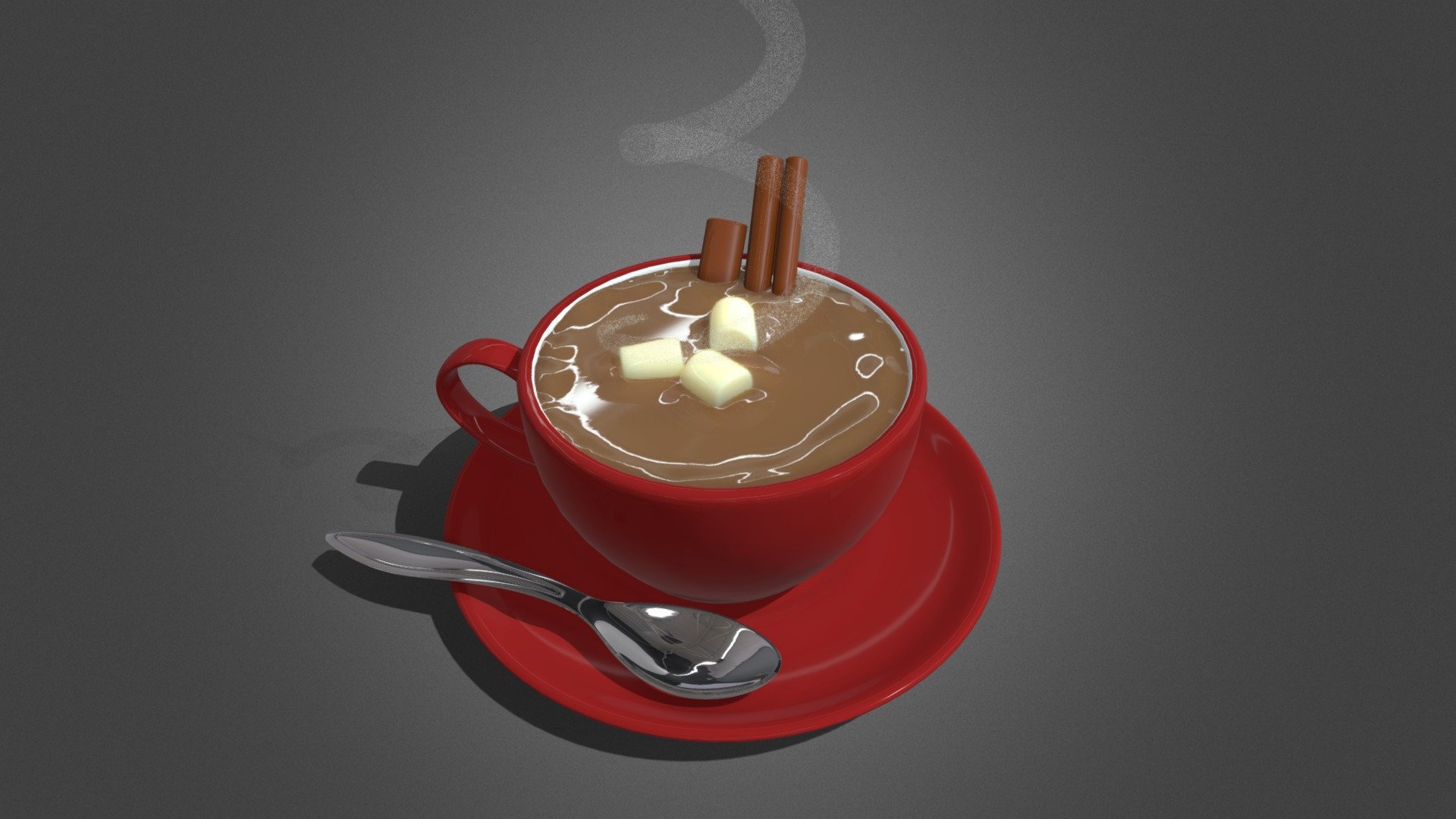 hot cocoa with cinnamon - Download Free 3D model by milaha ...