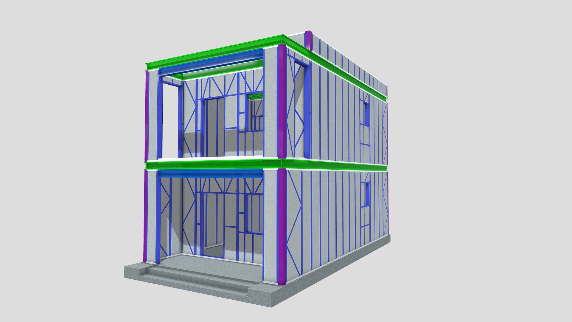 Ultra-Low Energy Consumption Green Building - 3D model by Joseph Esteve ...