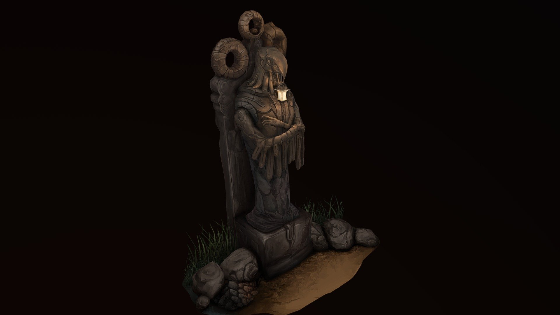 Stone Statue - 3D model by yooonart [1d0cd8f] - Sketchfab