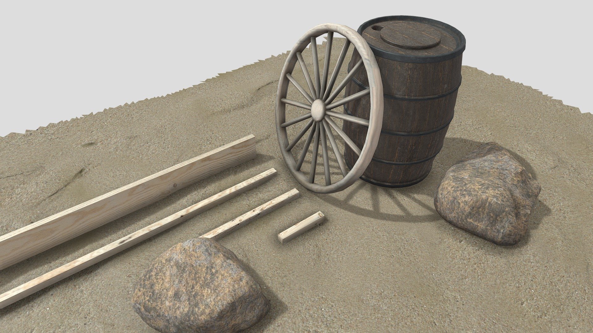 Basic Desert Western collection - Download Free 3D model by ...