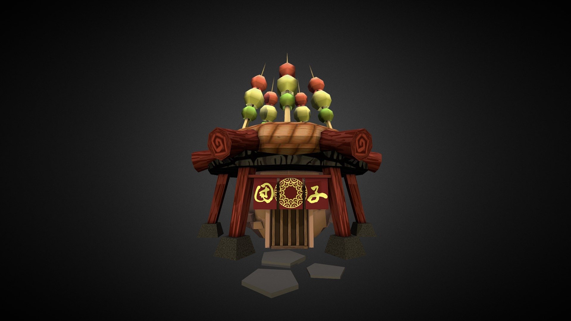 Dango Shop - 3D model by EuKern [1d0f2f2] - Sketchfab