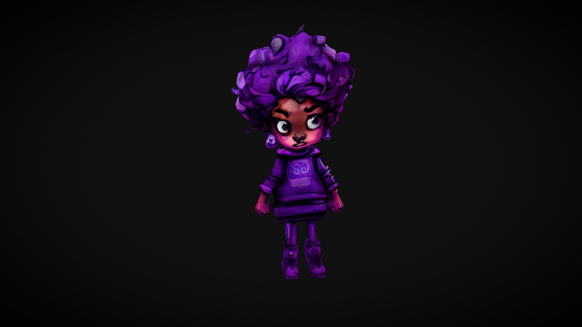 "Vibrant Violet Art Doll: A Colorful Fictional C - Download Free 3D ...
